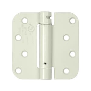 Deltana DSH4R5USPW 4" x 4" 5/8" Radius Spring Hinge; Prime Coat Finish ...