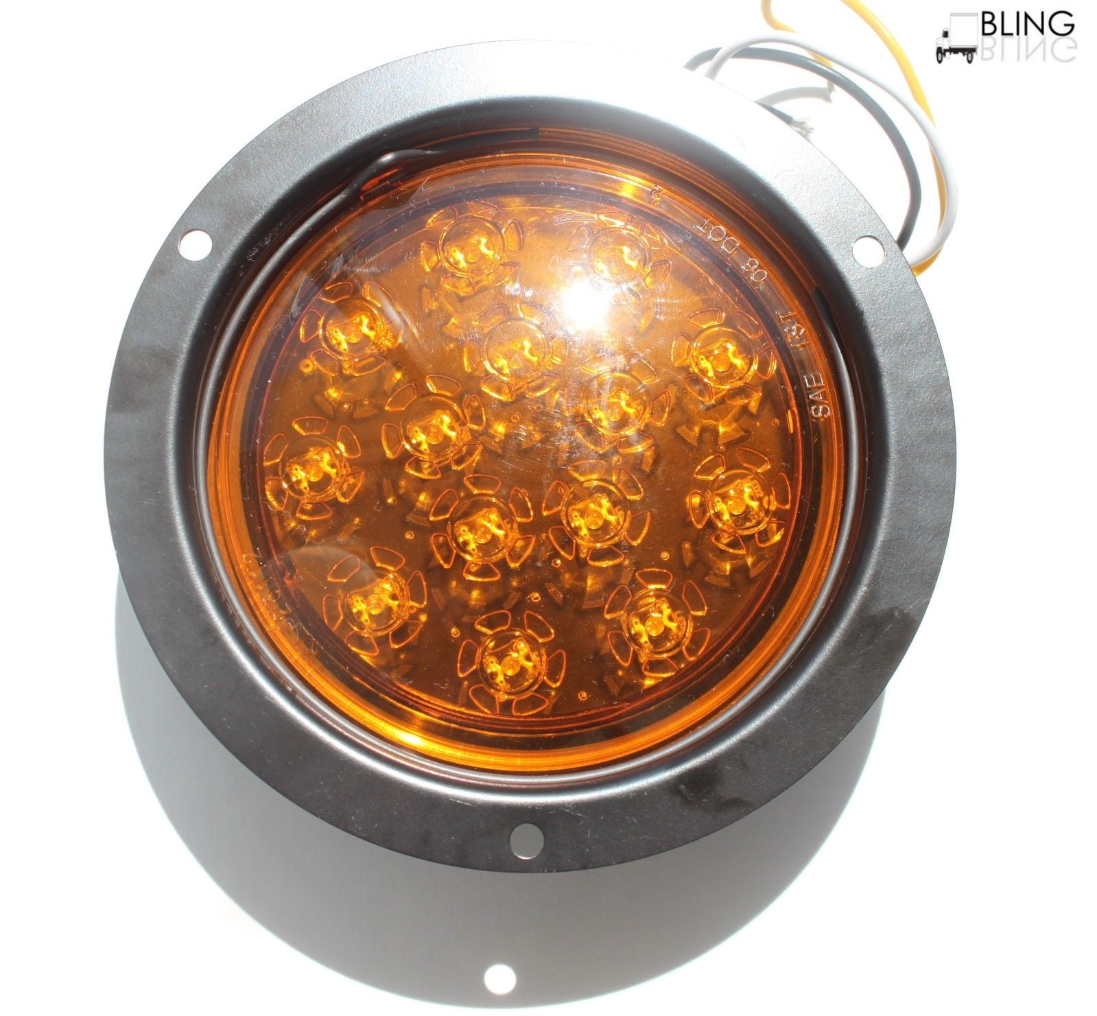 1 LED Round Amber FLUSH-MOUNT Turn Signal Light TRUCK TRAILER - Walmart.com