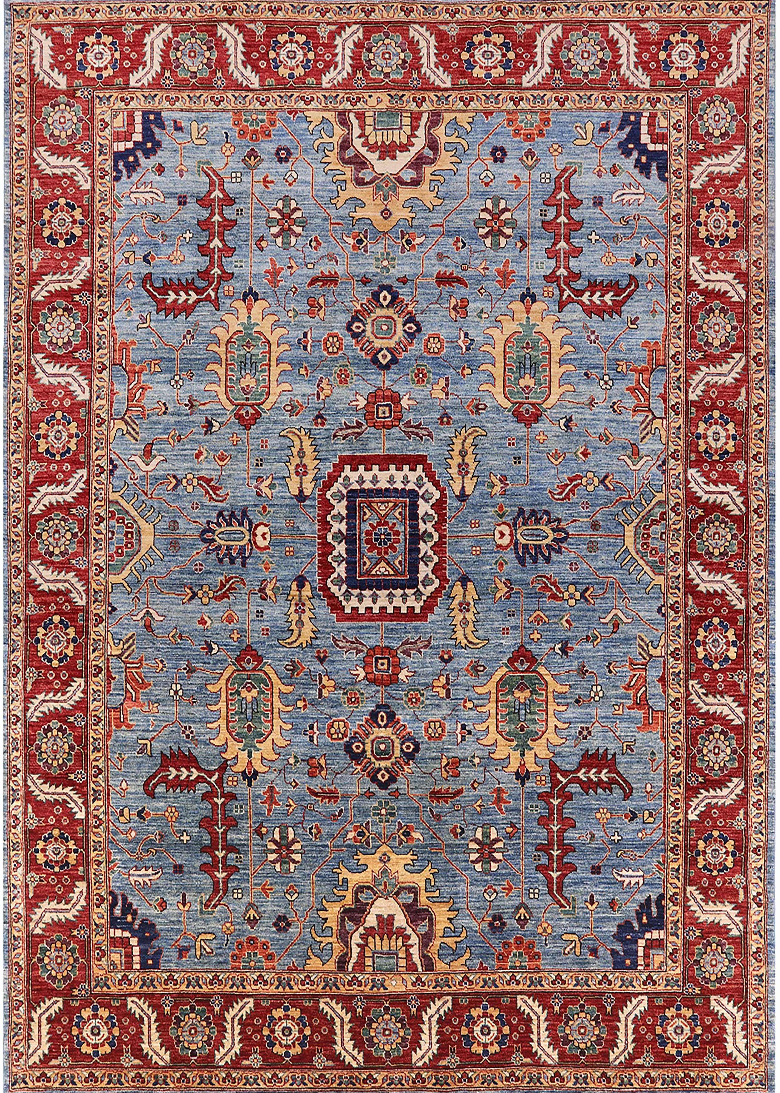 Ahgly Company Indoor Rectangle Mid-Century Modern Sage Green Oriental ...