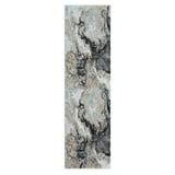 Luxe Weavers Marble Swirl Collection Smoke Abstract Area Rug 2x7 ...