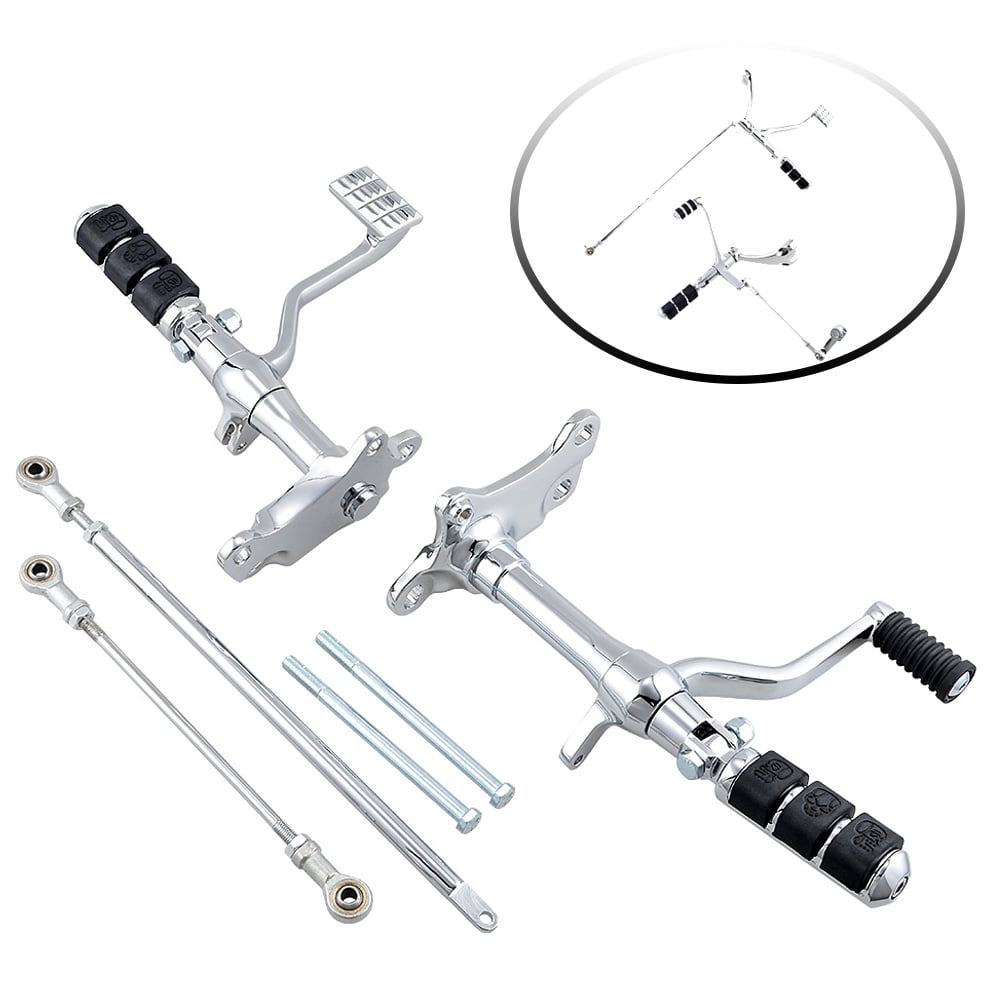 Chrome Forward Control Rear Brake Linkage with Foot Pegs Fit 1991-2003 ...