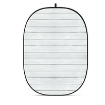 Glow CBA-WW0003 5x6.5' Fabric Collapsible Backdrop, Wooden Wall ...