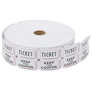 Indiana Ticket Company 56759 Raffle Tickets, (4 Rolls of 2000 Double ...