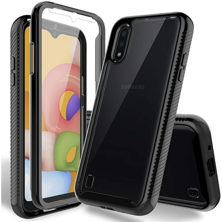 Samsung Galaxy A01 Case with Built in Screen Protector, Military Grade ...