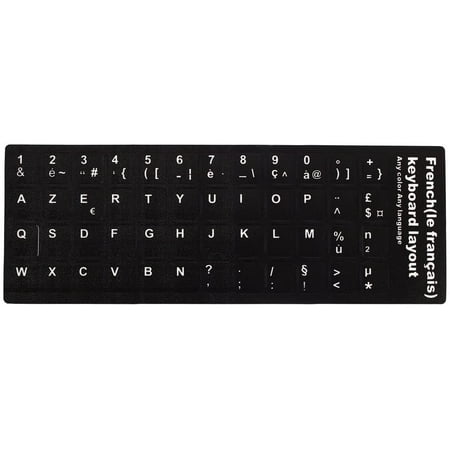 Jiayuane French Keyboard Stickers AZERTY with Non-Transparent Black ...