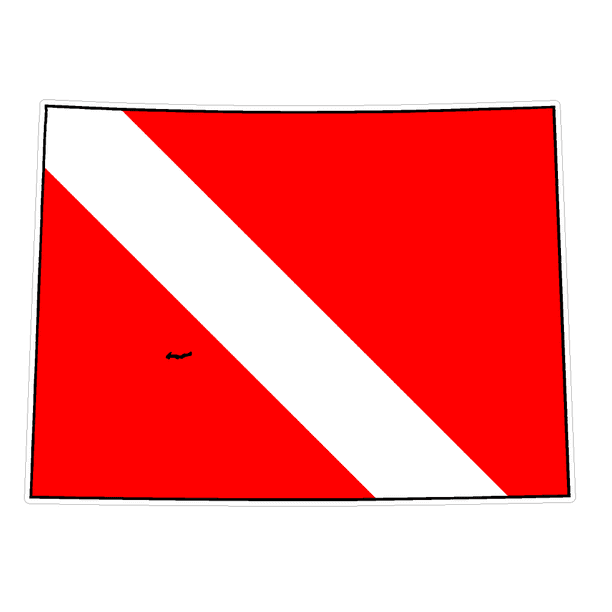 Colorado State (Y8) Diver Down Flag Vinyl Decal Sticker Car Laptop ...