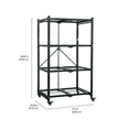 Armadillo Tough Collapsible Medium 4 Tier Metal Storage Shelf with 300 ...
