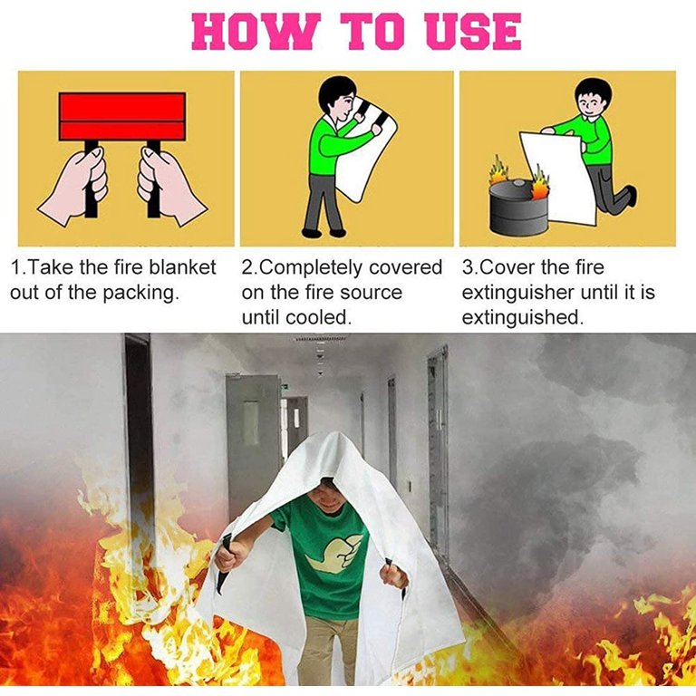 Fire Blanket In Use