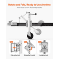 Trailer Jack with Wheel 1000 lbs Heavy Duty, Swivel Boat Trailer Jack ...