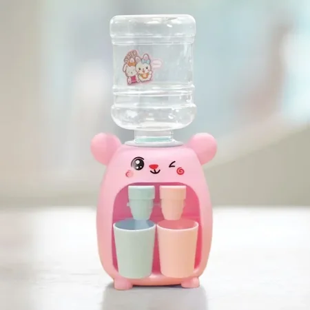 Mini Children Dual Water Dispenser Toy with Cute Pink Blue Cold/Warm ...
