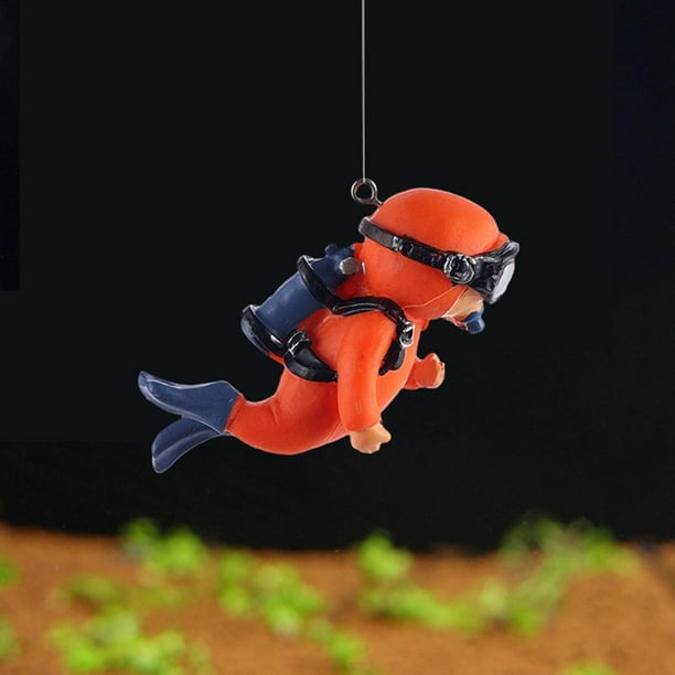 facefd Miniature Diver Figure Oceans Pavilion Diving Model for Aquarium ...