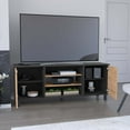 Dtwnek 4 Shelves Tv Stand for TV´s up 55", Black + Brown - Walmart.com