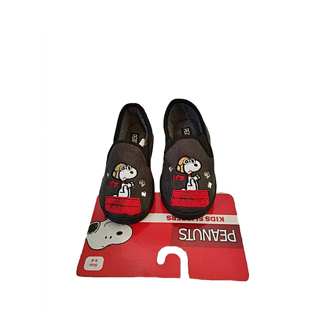 Ashko Group - Peanuts Snoopy Boys Micro Suede Slippers House Shoes (L 9 ...