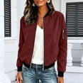 Zpzdpjkx Women's Faux Suede Bomber Jacket Fashion Ribbed Trim Snap ...