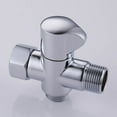 Kes Solid Brass T Adapter With Shut Off Valve 3 Way Tee Connector For