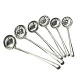 Clinaoy Colander Soup Spoon Anti-scalding Long Handle Thick Stainless ...