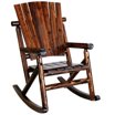 Glacier Country Collection Adult Log Rocker, Exterior Stain Finish ...