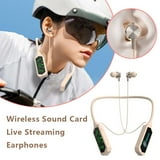 Wireless Sound Card Live Streaming Earphones Audio Neckband Bluetooth ...