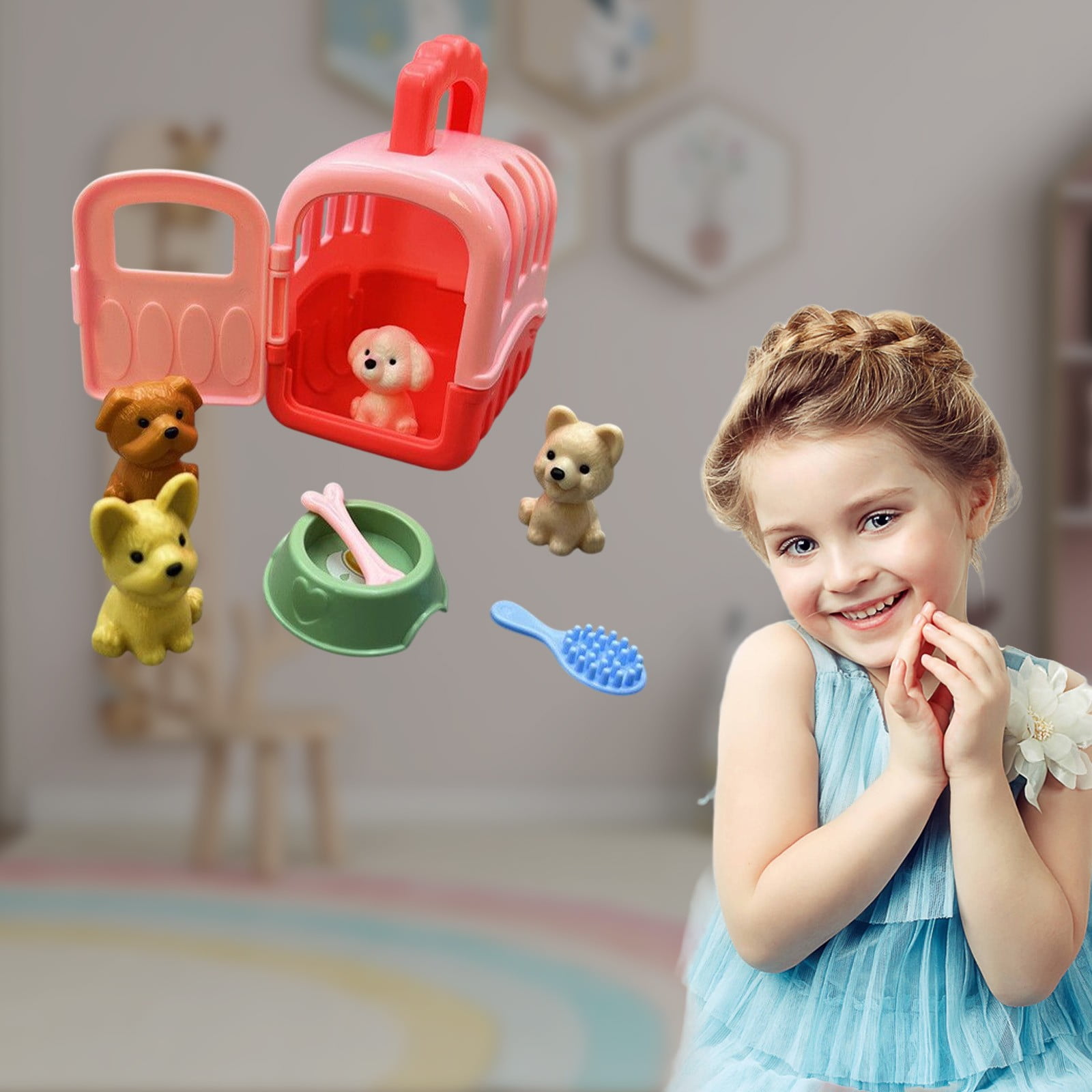 Click here for Uklsqma Childrens Playhouse Doll Toy Set Diy Castl... prices