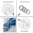 Blue Marble Waterproof Fabric Shower Curtain, Modern Abstract Art ...
