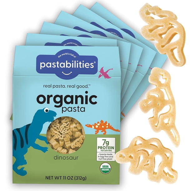 Organic Pasta for Kids - Dinosaur Pasta - Fun Shapes Bite-size, Family ...