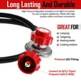 GasOne 4ft High Pressure Adjustable Propane Regulator, 0-20 PSI, Red ...