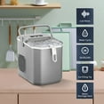 LHRIVER Compact Portable Ice Maker, Self-cleaning, 26Lbs/24H, Home ...