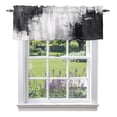 Abstract Black White Gradient Valances for Windows,Kitchen Valance Rod ...