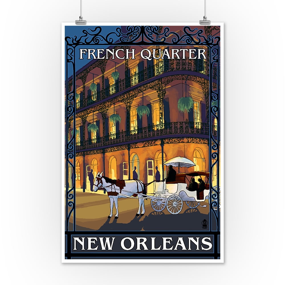 Color New Orleans Art French Quarter Poster Print Wall Decor ...