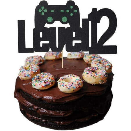 Level Up 12 Video Game Cake Topper for 12th Video Game Theme Birthday ...