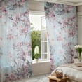 AOOOWER Floral Themed Sheer Curtain Panel 10 Color Addition Light ...
