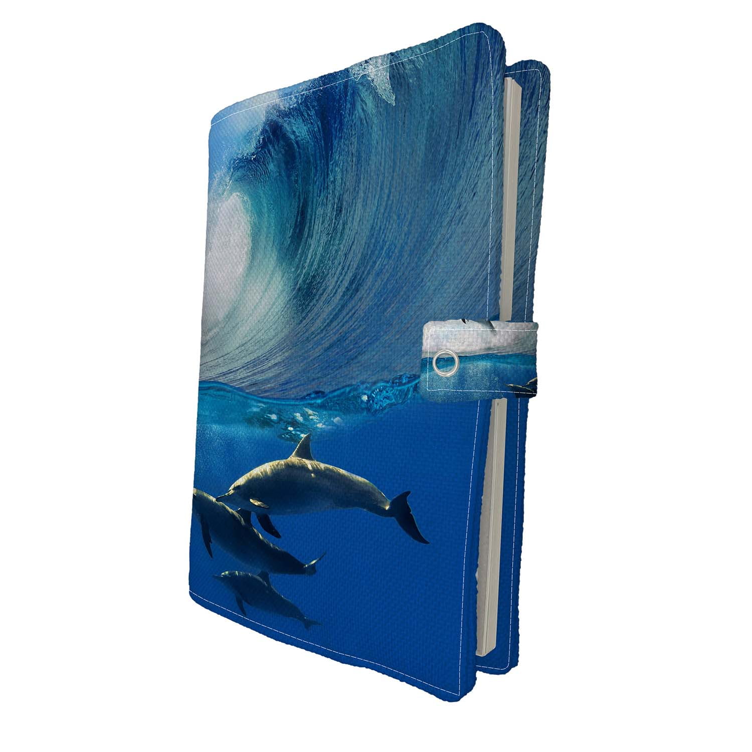 PKQWTM dolphins swimming underwater big sea surfing wave Book Cover ...