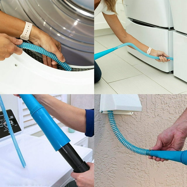 US 1-2 Pc Dryer Vent Cleaner Kit Vacuum Hose Attachment Brush Lint ...