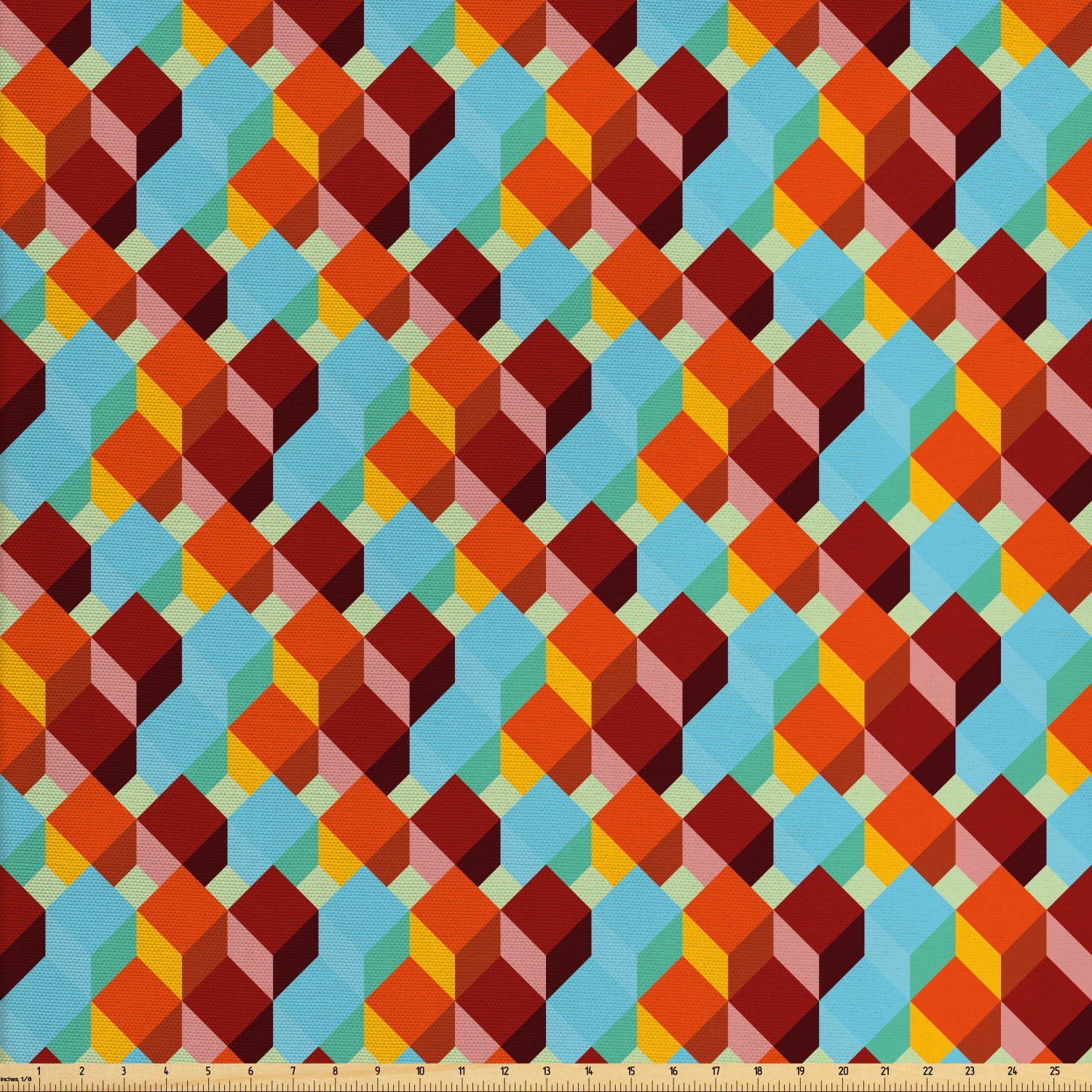 Geometric Fabric by The Yard, Dimension Effect Illustration of Abstract ...