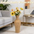 OUNONA Boho Tall Simulation Wicker Vase Large Decorative Flower Holder ...