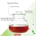 Simax Glass Teapot 1.5 Quart 6 Cups, Stovetop & Microwave Safe, Clear ...