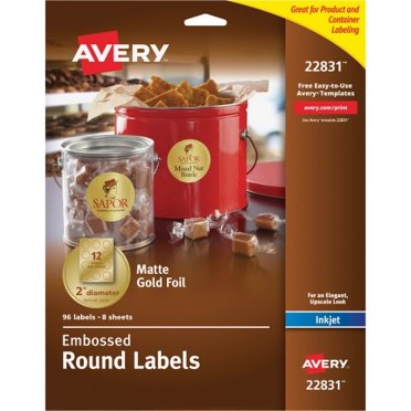 Avery Address Labels with Silver Border for Inkjet Printers, 1" x 2-5/8 ...