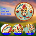 Acrylic Round Hanging Ornament, Vintage School Girl Design with Book ...