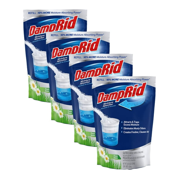 DampRid Refill Bag, 44 oz, 4-Pack - Fresh Scent Moisture Absorbers for ...