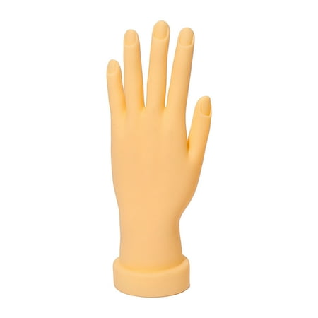 Nail Practice Hand Bendable Stand Silicone Movable Rubber Fake Model ...