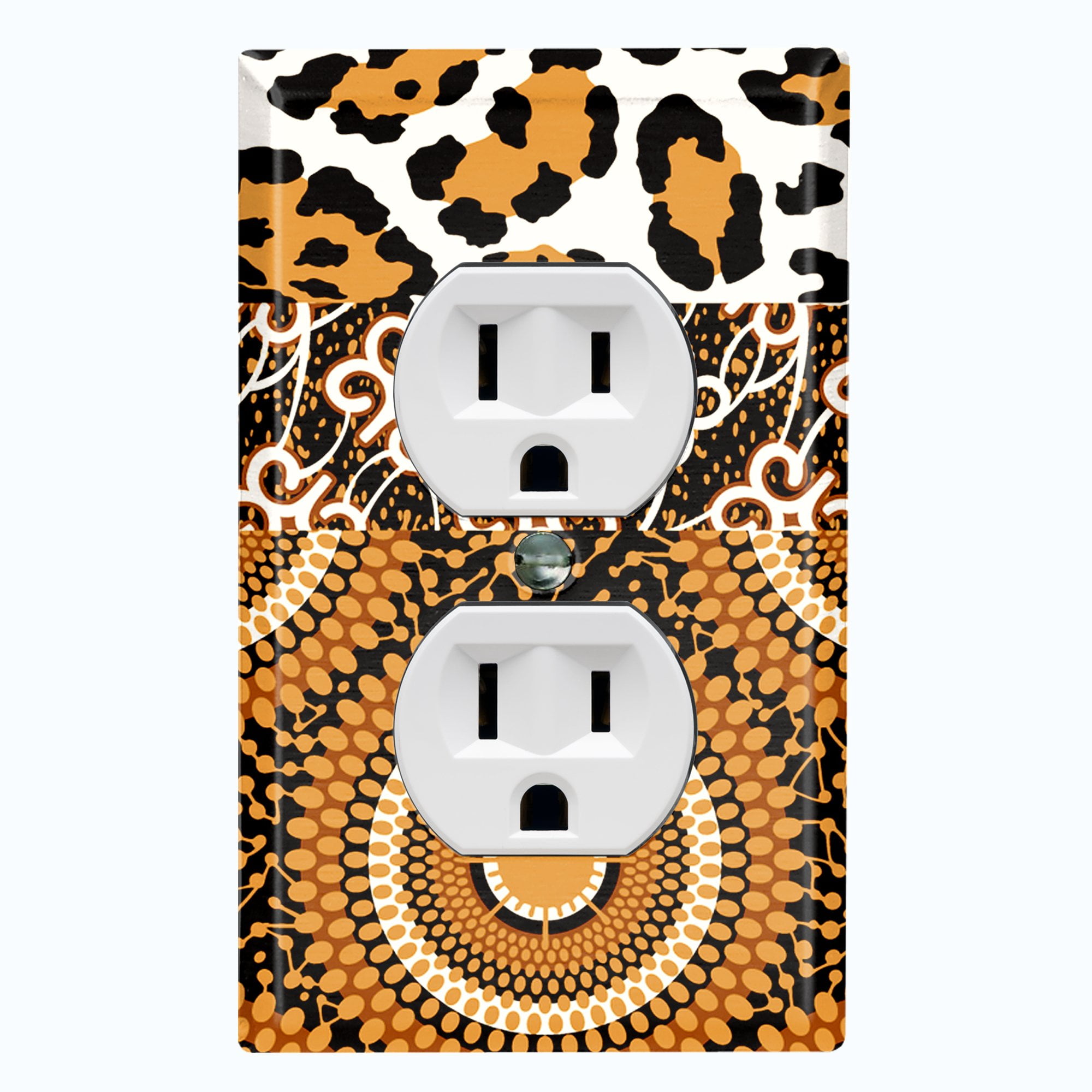 Metal Light Switch Plate Cover Colorful Safari African Tribal Art ...