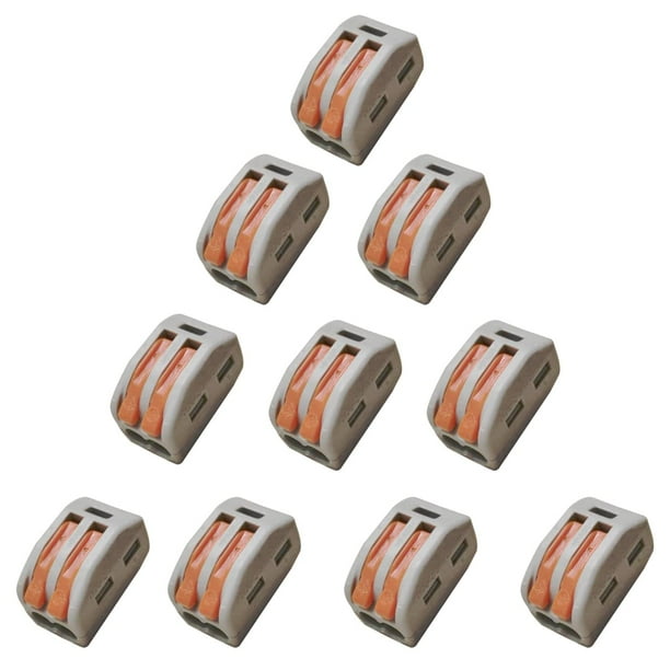 HENgXIA 96 Pcs Wire connectors 2 conductor compact Splicing, 2 circuit ...
