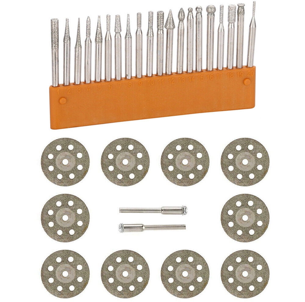 Diamond Grinding Cutting Carving Bit Set For Dremel Rotary Tool Stone ...