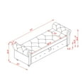 63 Long Storage Bench Button Tufted Bed End Storage Bench With Rolled