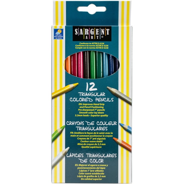 Triangular Colored Pencils 12/Pkg- - Walmart.com
