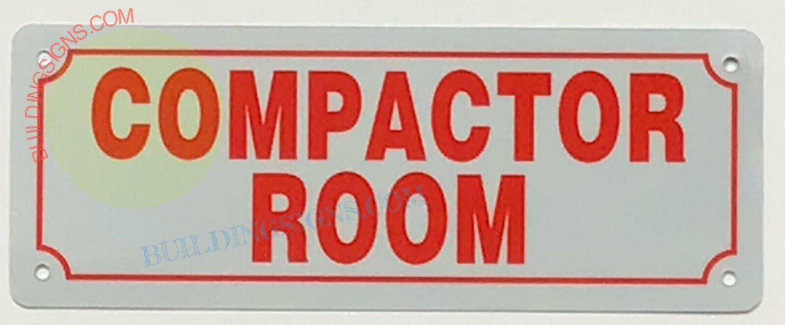 COMPACTOR ROOM SIGN (3X6,White,Aluminum) -ref21022 - Walmart.com