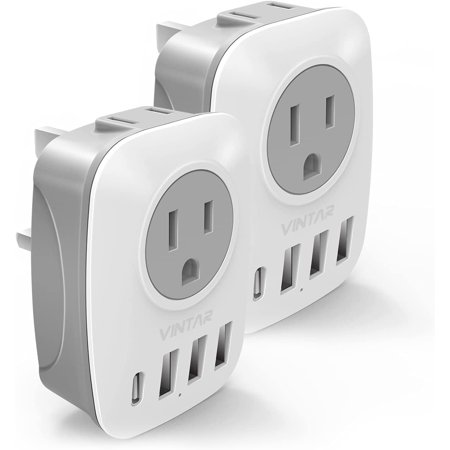 [2-Pack] UK Ireland Travel Plug Adapter, Diayung Canada to UK Plug ...