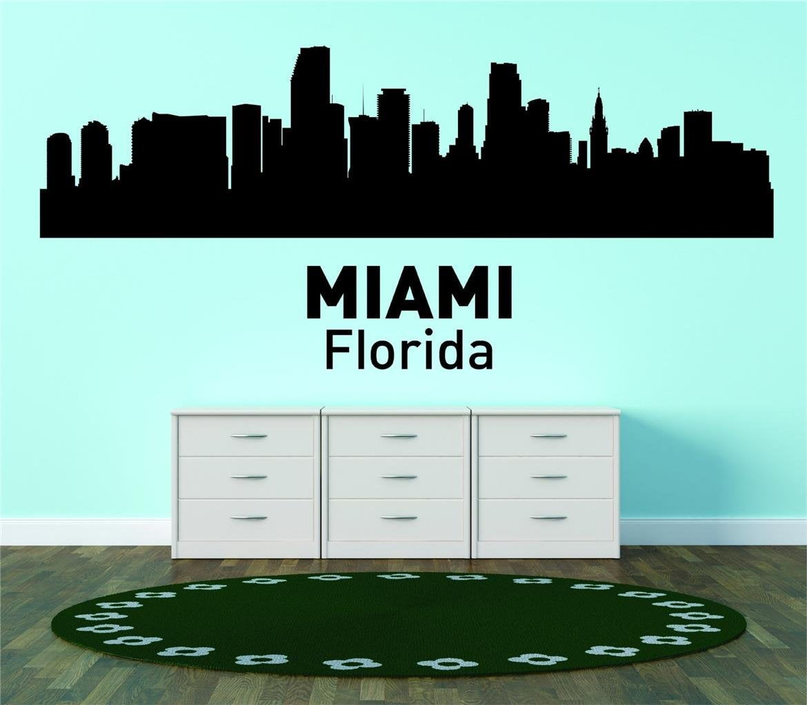 Miami Florida United States Major City Geographical Map Landmark ...