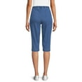 Real Size Women's 17" Pull On Stretch Bling Capri - Walmart.com