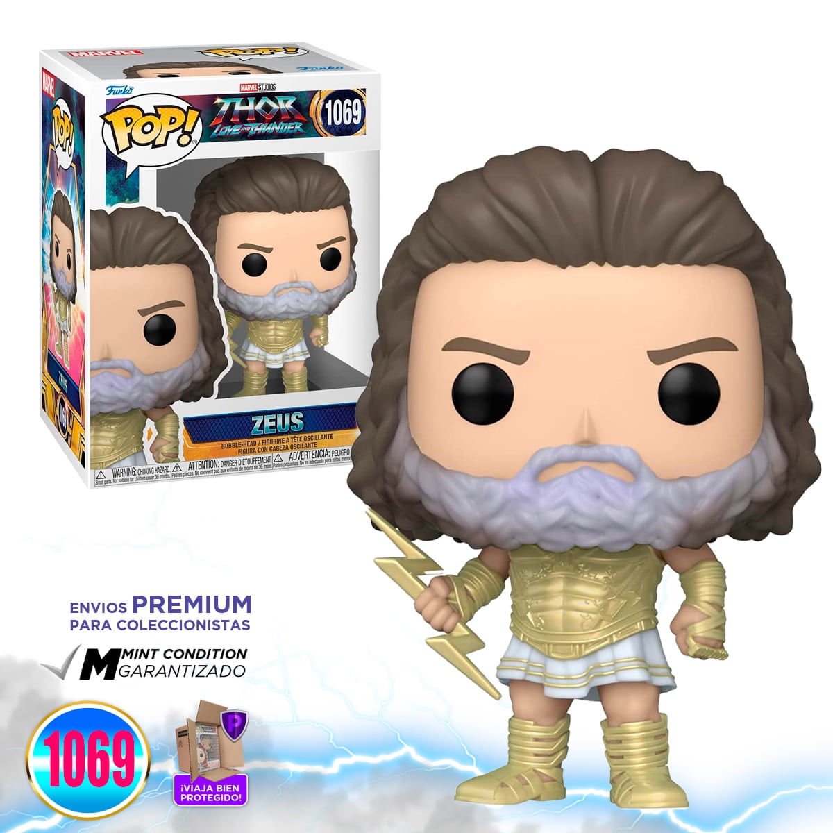 Funko Pop Zeus #1069 Rey De Dioses Thor Amor Y Trueno Marvel Figura ...
